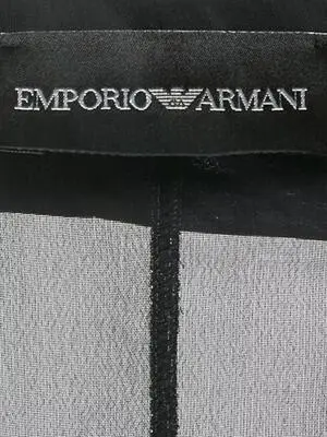 Emporio Armani Beaded Semi-sheer V-neck Shirt