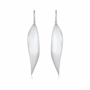 ORMIRO Wind Leaf Earrings - Silver