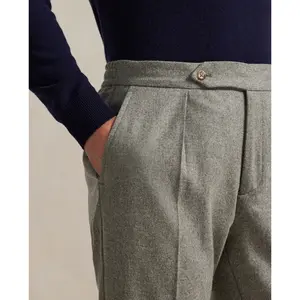 Ralph Lauren Pleated Wool Flannel Trouser