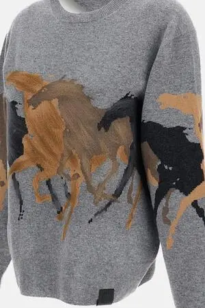 Stella McCartney Racing Horses Crew-neck Sweater