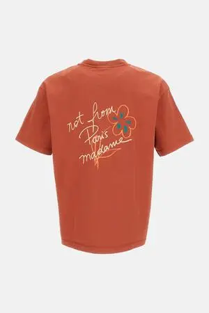 Drole De Monsieur Esquisse Slogan T-shirt - Marrone