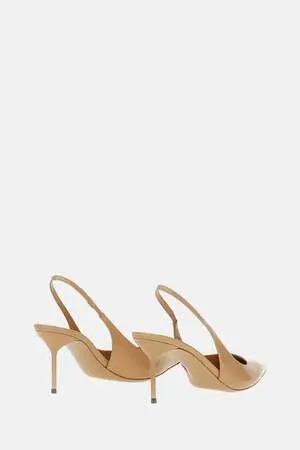 Paris Texas Lidia Slingback 70 Patent Leather Heels - Beige