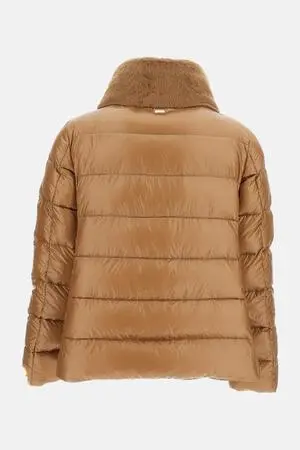 Herno High-collar Down Jacket With Faux Fur