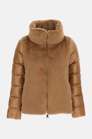 Herno High-collar Down Jacket With Faux Fur
