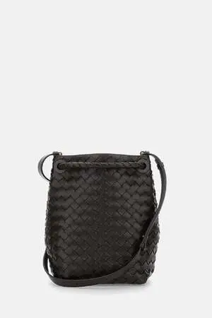 Bottega Veneta Woven Leather Bucket Bag - Black