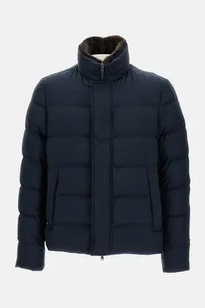 Herno Arendelle Bomber Jacket With Synthetic Fur Trim