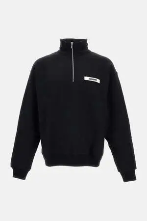 Jacquemus Le Camionneur Gros Grain" Zip Sweatshirt - Nero