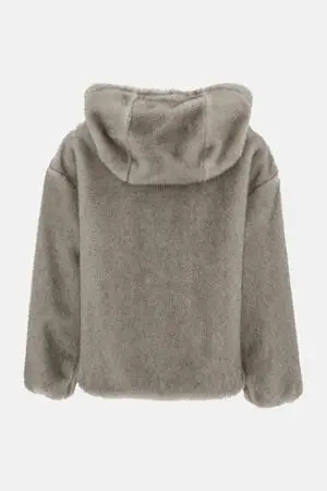 Herno Faux Fur Bomber Jacket - Grey