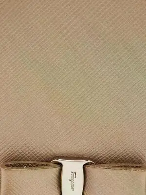 FERRAGAMO Vara Bow Leather Round Coin Purse