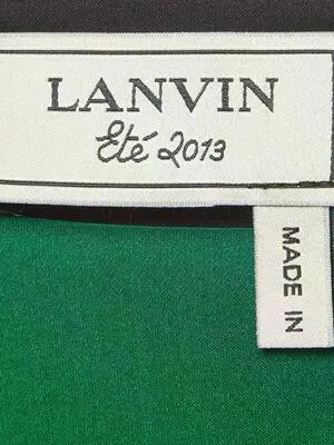 LANVIN Ruffled Sleeveless Asymmetric Hem Midi Dress