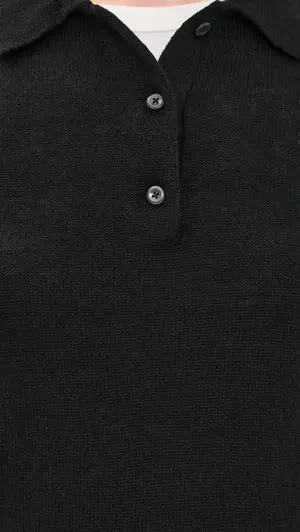 THE ELDER STATESMAN Laurel Cashmere Polo Sweater