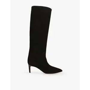 Paris Texas Stiletto 60 Knee-high Velvet Boots - Black