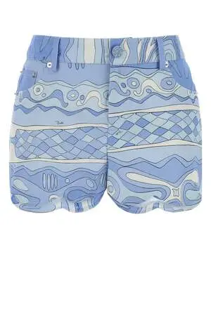 Emilio Pucci Printed Cotton Shorts - Red