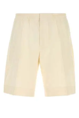 Zegna Ivory Linen Bermuda Shorts
