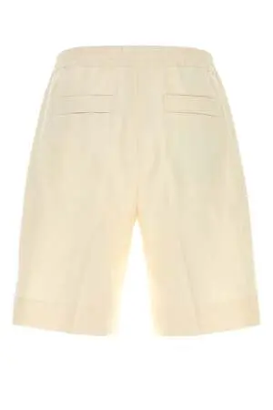 Zegna Ivory Linen Bermuda Shorts