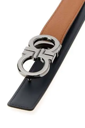 FERRAGAMO Biscuit Leather Reversible Belt