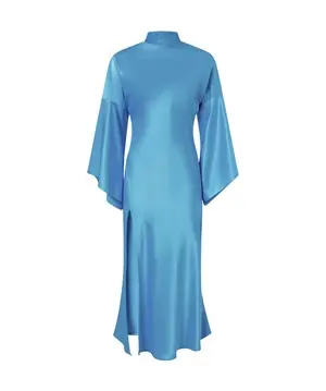 Pinko Long Sleeve Flared Dress With Slit