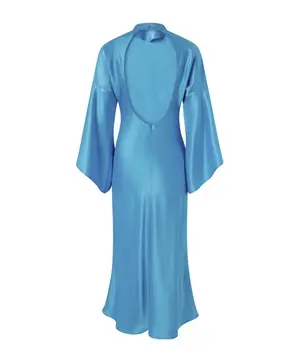 Pinko Long Sleeve Flared Dress With Slit