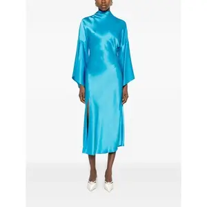 Pinko Long Sleeve Flared Dress With Slit