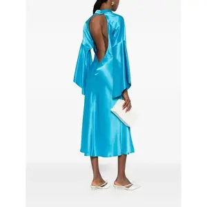 Pinko Long Sleeve Flared Dress With Slit