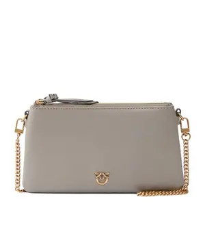 Pinko Logo Shoulder Bag - Gray