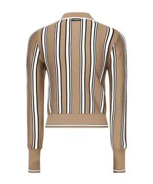 Pinko Striped Polo-neck Cardigan