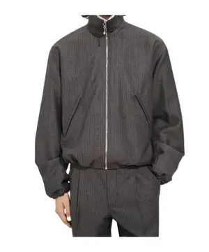 Bottega Veneta Striped Pattern Blouson Jacket - Desert/gray Blend