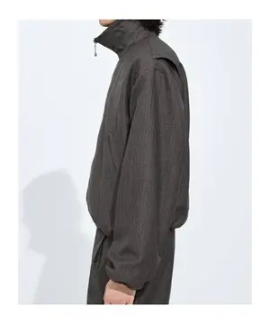 Bottega Veneta Striped Pattern Blouson Jacket - Desert/gray Blend