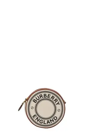 Burberry Round Logo Print Shoulder Bag