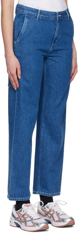 Carhartt Work In Progress Straight Leg Jeans - Blue