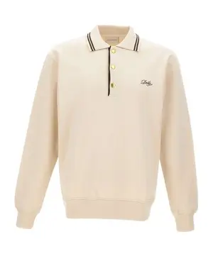 Drole De Monsieur Drôle De Logo Embroidered Polo Shirt - Sand