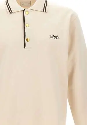 Drole De Monsieur Drôle De Logo Embroidered Polo Shirt - Sand
