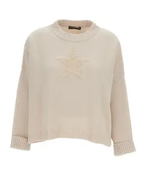 Lorena Antoniazzi Knitted Jumper With Star Applique - No