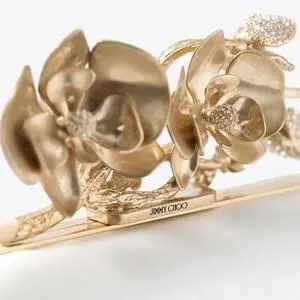 JIMMY CHOO Cloud Clutch With Floral Embellishment