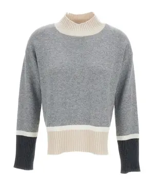 Lorena Antoniazzi Long-sleeved Turtleneck Sweater - Gray