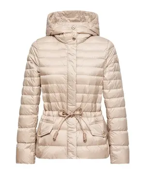 Moncler Raies Hooded Short Padded Jacket - Light Beige