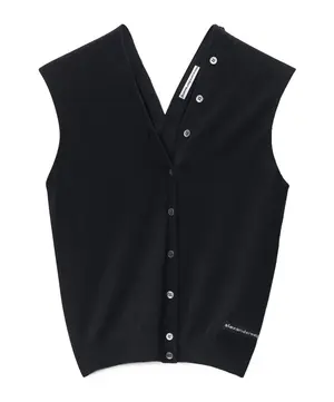 Alexander Wang Continuous Placket Tank Top Cardigan - Black