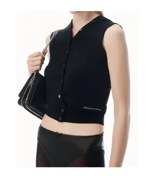 Alexander Wang Continuous Placket Tank Top Cardigan