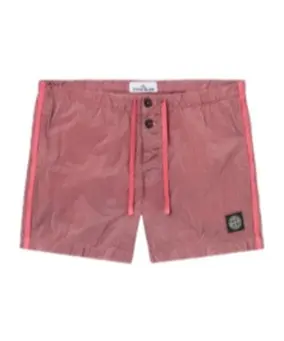Stone Island Slim-fit Swim Shorts With Pockets - Geranium