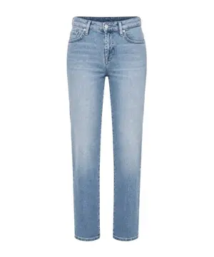 7 For All Mankind Calie Straight Leg And Ankle Length Jeans - Blue