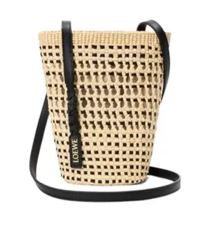 LOEWE X PAULA'S IBIZA Woven Shoulder Bag - Ivory