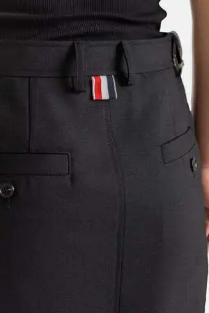 Thom Browne Hopsack Midi Pencil Skirt