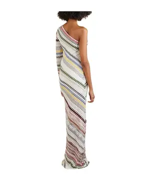 Missoni Striped Crochet-knit Maxi Dress