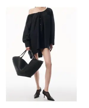 Alexander Wang Bungee Scoop Neck Mini Shirt Dress