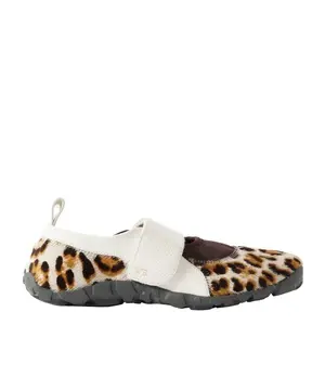 WALES BONNER Leather-trimmed Leopard-print Calf Hair Mary Jane Sneakers - Multicolor