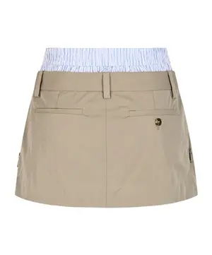Alexander Wang Pleated Mini Skorts - Stone