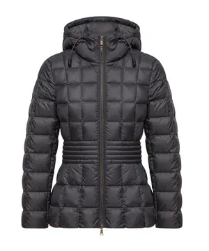 Moncler Quilted Hooded Short Padded Jacket - Black