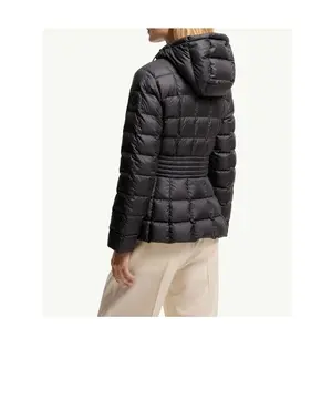 Moncler Quilted Hooded Short Padded Jacket - Black