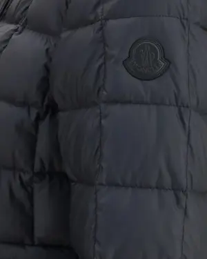 Moncler Quilted Hooded Short Padded Jacket - Black