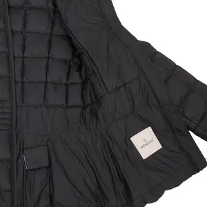 Moncler Quilted Hooded Short Padded Jacket - Black